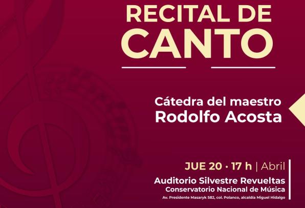 Recital de Canto - Cátedra del maestro Rodolfo Acosta | INBA ...