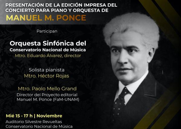 Concierto para Piano y Orquesta de Manuel M. Ponce - Presentación de la ...