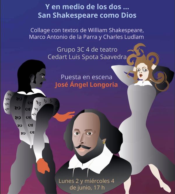 Y en medio de los dos... San Shakespeare como Dios - Collage con textos ...