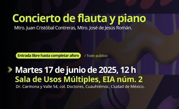 Concierto de flauta y piano - Estudiantes de la EIA 2 | INBA ...
